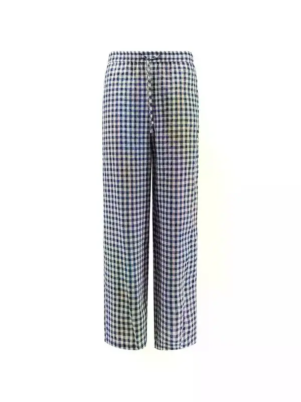 DUNST Check-pattern Wide-leg Trousers