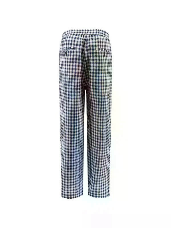 DUNST Check-pattern Wide-leg Trousers