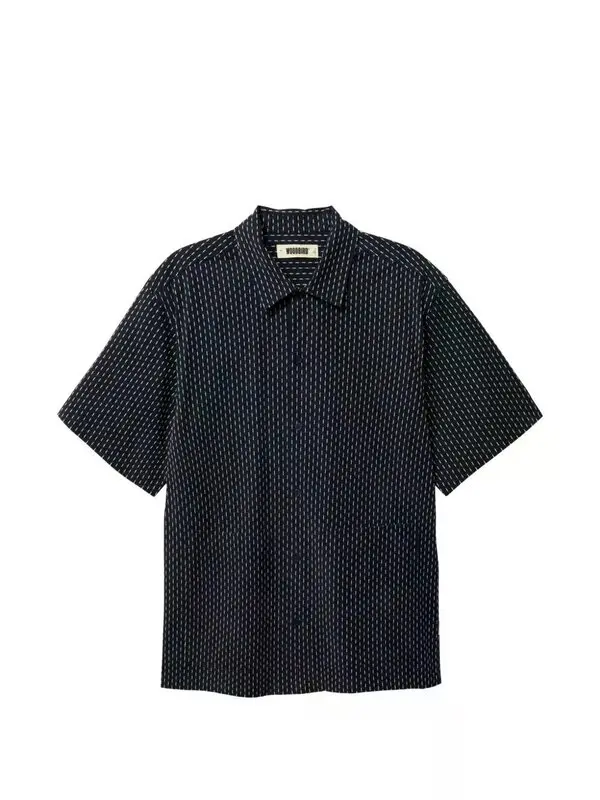 WOODBIRD Wbwang Shiko Striped Short-sleeve Shirt - Blue