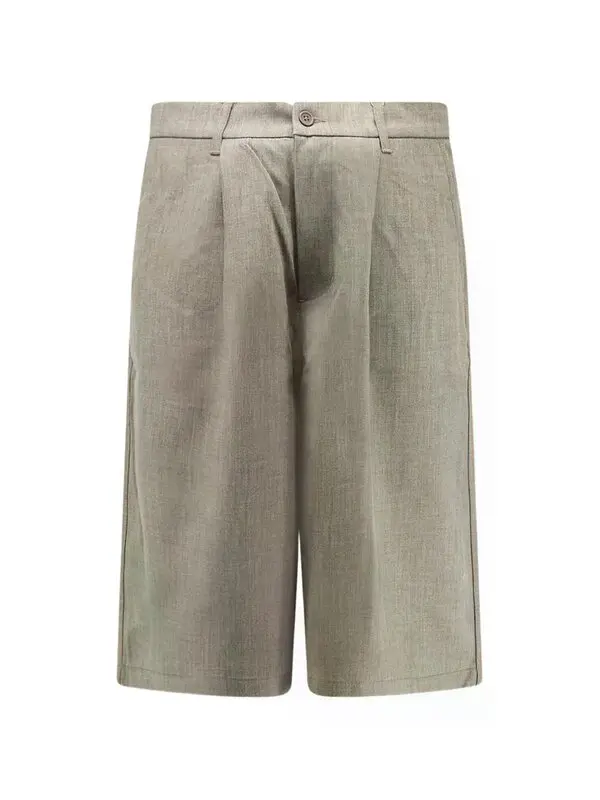 WOODBIRD Pleated Bermuda Shorts - Brown