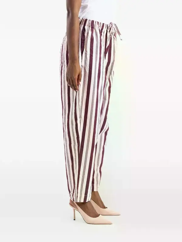 CASEY CASEY Striped Drawstring Trousers - Pink