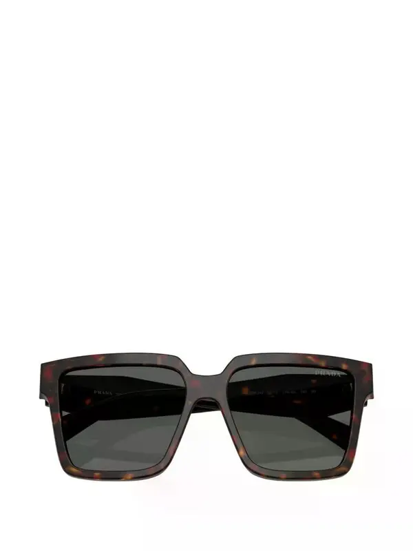 Prada Tortoiseshell Effect Square Frame Sunglasses