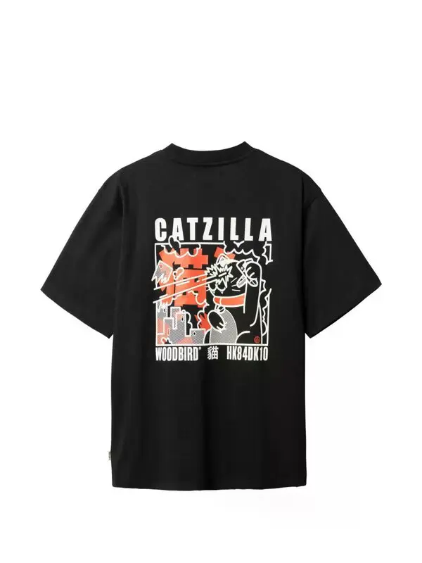 WOODBIRD Baine Zilla Graphic-print Cotton T-shirt