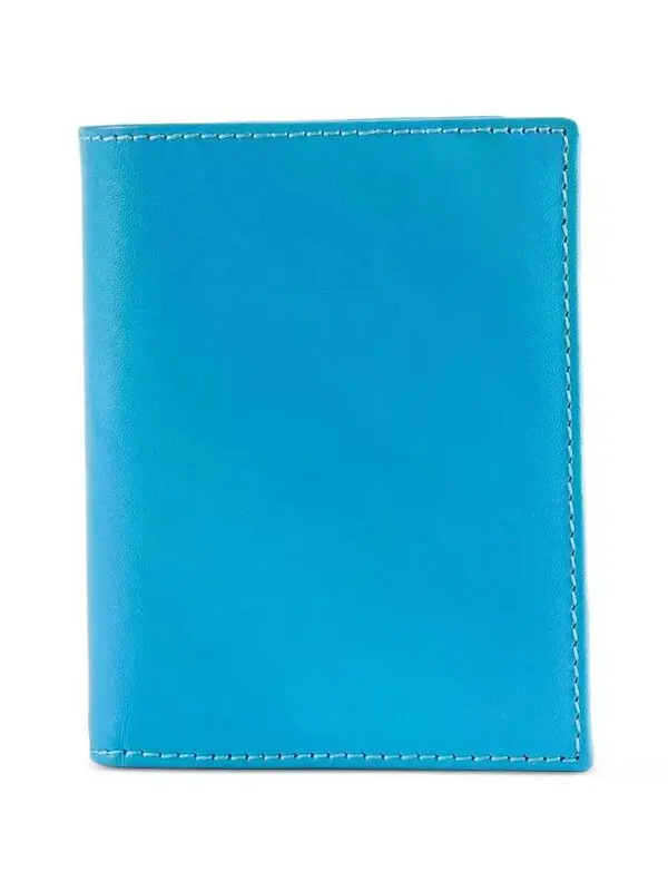 Comme Des Garçons Bi-fold Leather Wallet - Blue