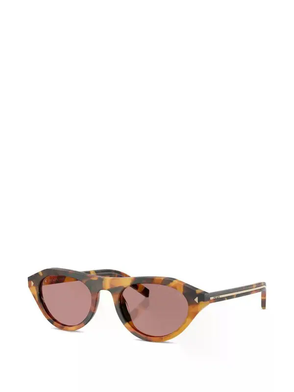 Prada Geometric Frame Tortoiseshell Sunglasses