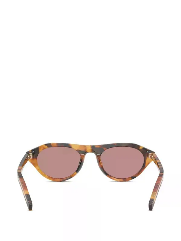 Prada Geometric Frame Tortoiseshell Sunglasses