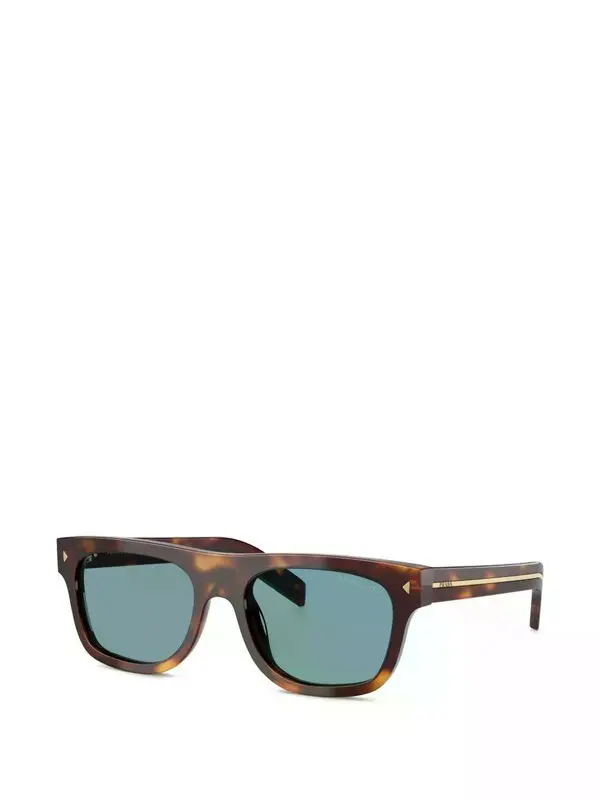 Prada Tortoiseshell-effect Rectangle-frame Sunglasses