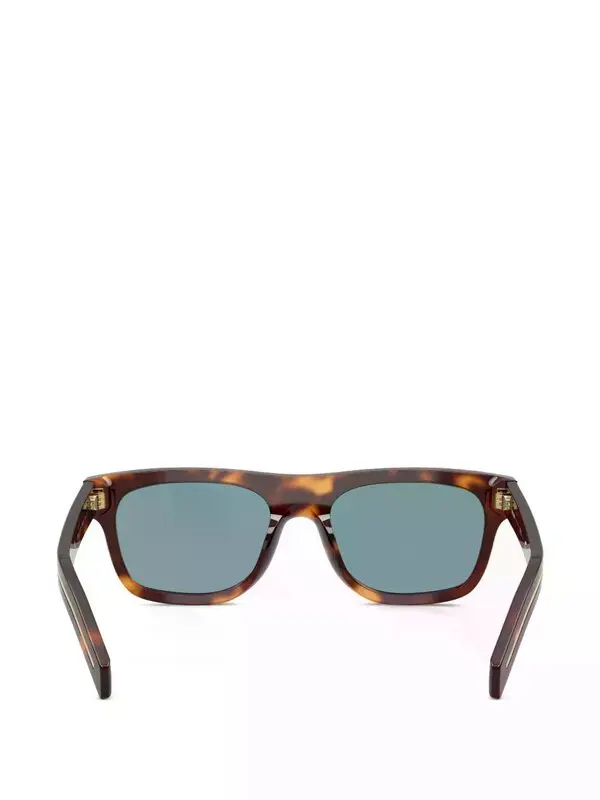 Prada Tortoiseshell-effect Rectangle-frame Sunglasses