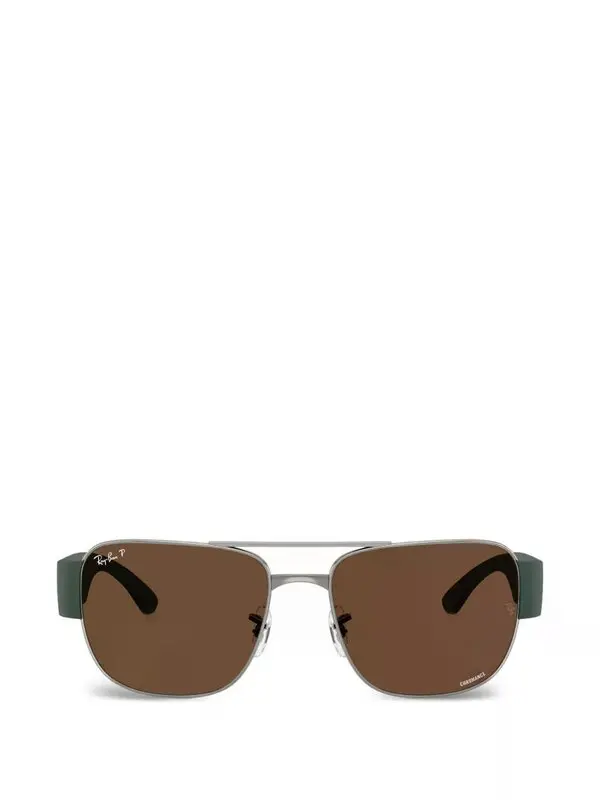Ray-ban Chromance Square-frame Sunglasses - Silver