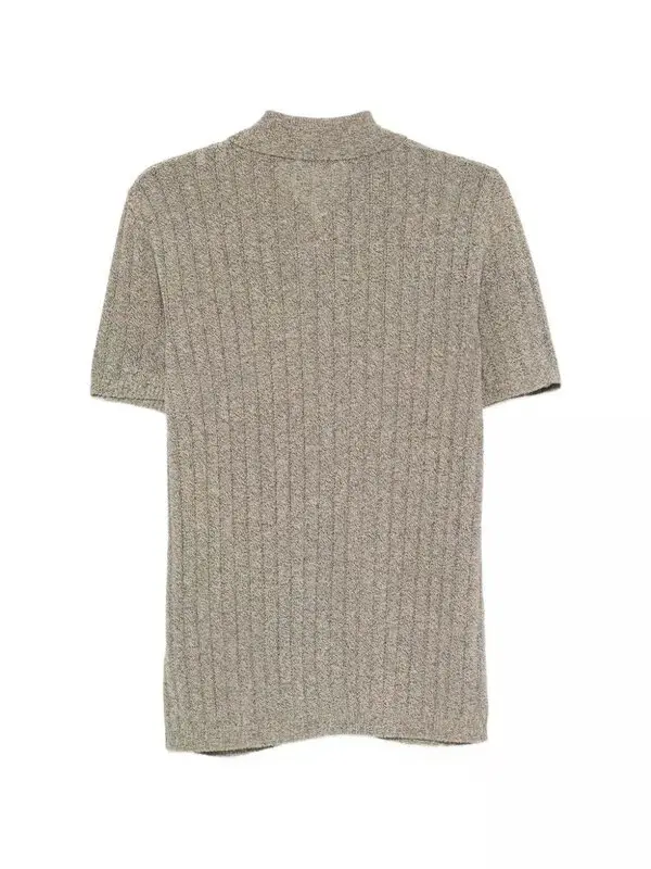 Barena Venezia Ribbed-knit Short-sleeve Shirt - Neutrals