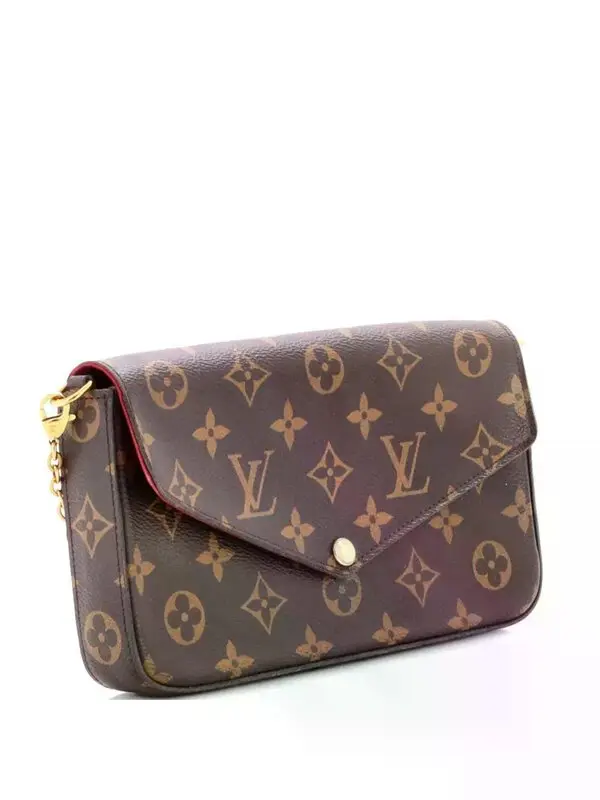 LOUIS VUITTON Felicie Pochette Monogram Canvas Crossbody Bag - Brown