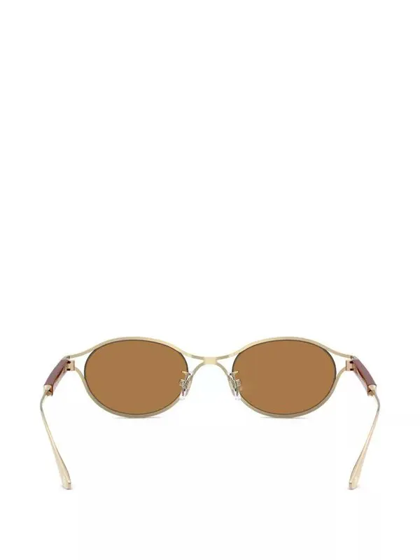 Tory Burch Deco Oval Frame Sunglasses