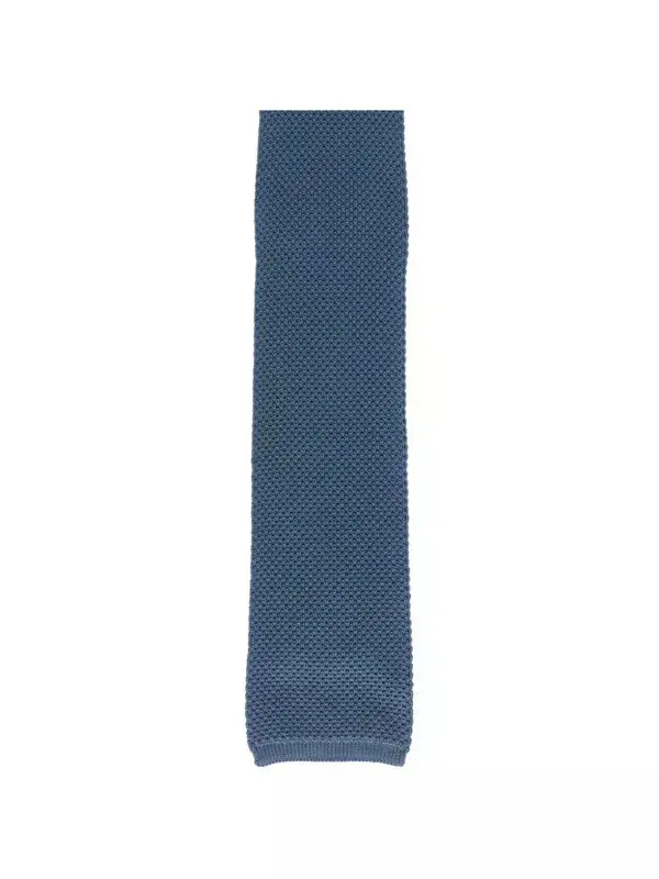TOM FORD Knitted Square-tip Tie - Blue