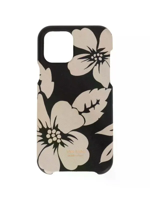 TOM FORD Floral-print Grained-texture Phone Case - Black