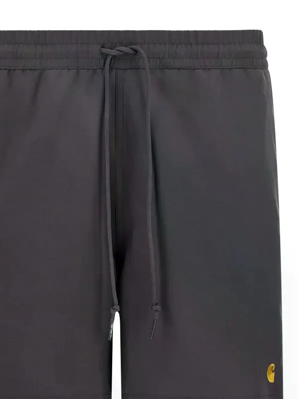 Carhartt Work In Progress Chase Logo Swim Shorts - Grey