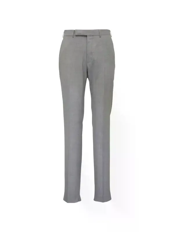 Zegna Tailored Pressed-crease Trousers - Grey