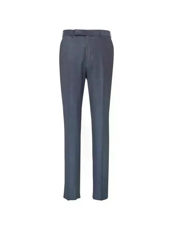 Zegna Pressed Crease Trousers - Blue