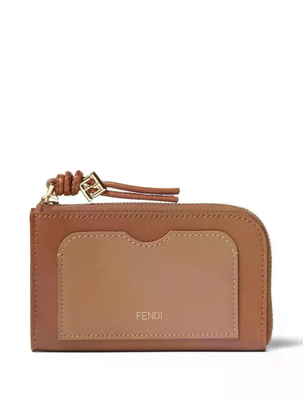 Fendi Ff Diamonds Logo-print Leather Coin Purse