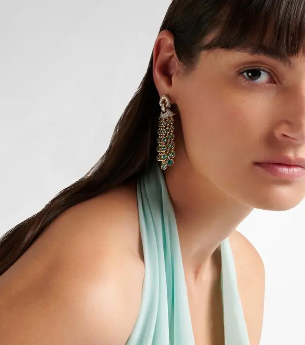 Marina B Pampilles 18kt Diamond And Zircon Drop Earrings