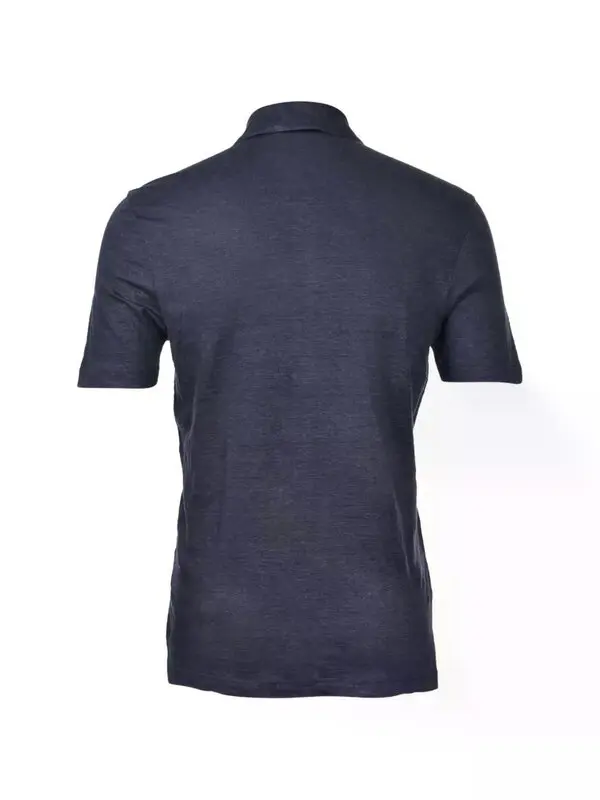 GRAN SASSO Slub-texture Polo-collar T-shirt