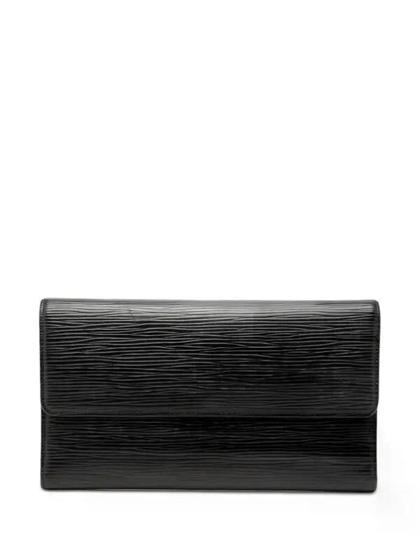 LOUIS VUITTON 1992 Epi Porte Tresor International Wallet Long Wallets - Black
