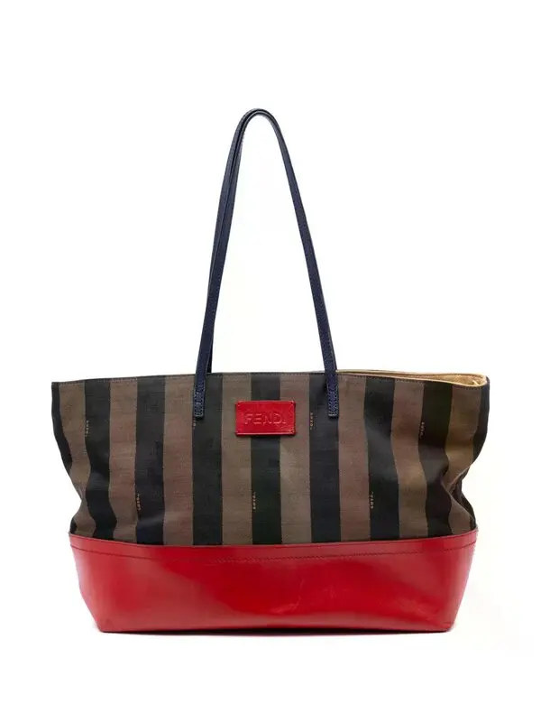 Fendi Medium Pecan Canvas Roll Tote Bag - Brown