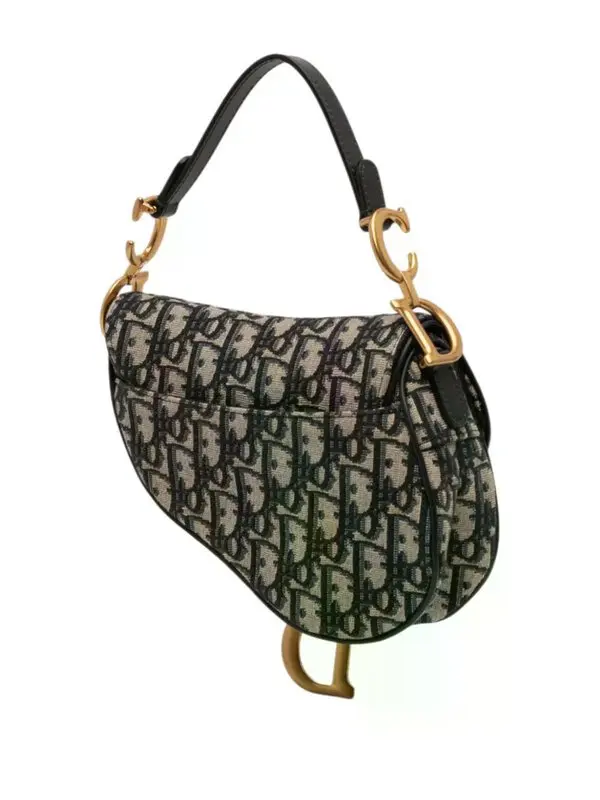 Dior 2024 Mini Oblique Canvas Saddle Bag Satchel