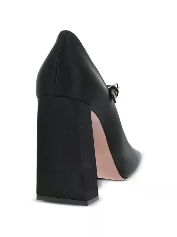 Amina Muaddi Charlotte Mary Jane Heeled Pumps
