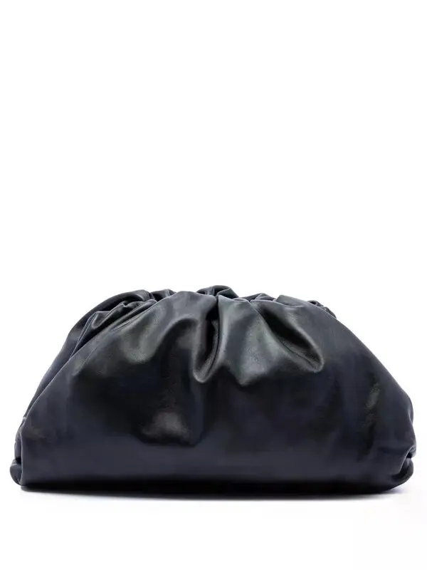 Bottega Veneta Lambskin The Pouch Clutch Bag - Black