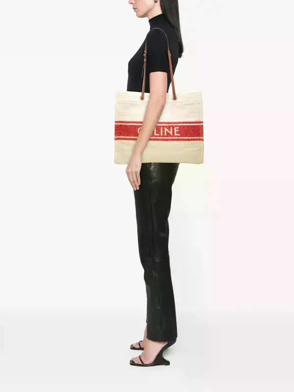 Celine Canvas Plein Soleil Square Cabas Tote Bag