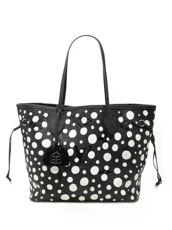 LOUIS VUITTON Yayoi Kusama Infinity Dots Monogram Empreinte Neverfull Mm Tote Bag - Black