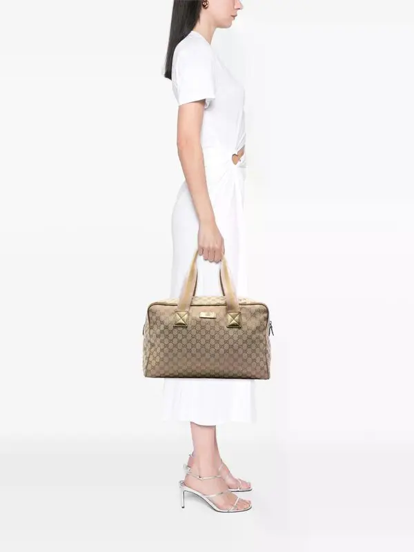 Gucci Gg Canvas Web Duffle Bag