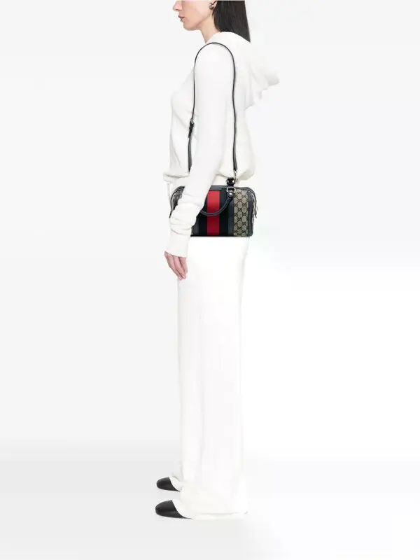 Gucci Small Gg Canvas Web Joy Boston Bag Satchel - Neutrals