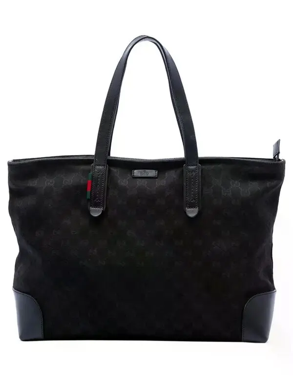 Gucci Gg Canvas Web Tote Bag