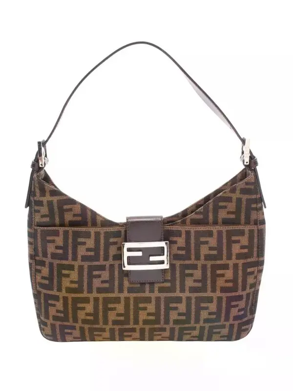 Fendi Zucca Canvas Shoulder Bag - Brown