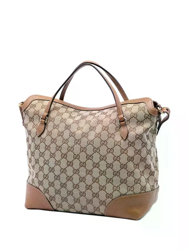 Gucci Gg Canvas Bree Fold Over Tote Satchel