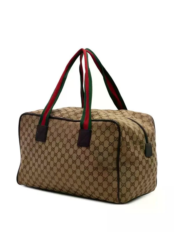 Gucci Gg Canvas Web Duffle Bag