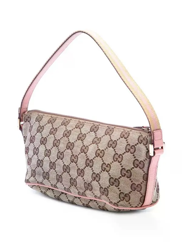 Gucci Gg Canvas Web Boat Shoulder Bag