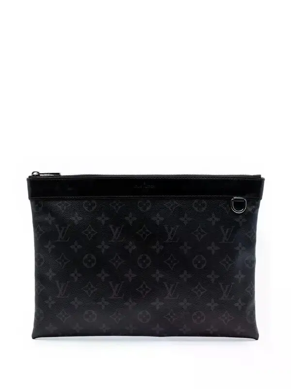 LOUIS VUITTON Monogram Eclipse Discovery Pochette Gm Clutch Bag - Black