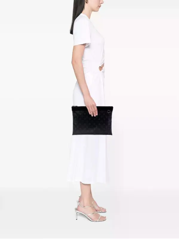 LOUIS VUITTON Monogram Eclipse Discovery Pochette Gm Clutch Bag
