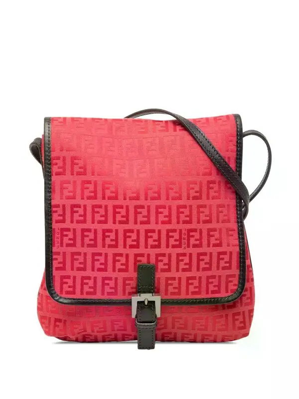 Fendi Zucchino Canvas Crossbody Bag - Black