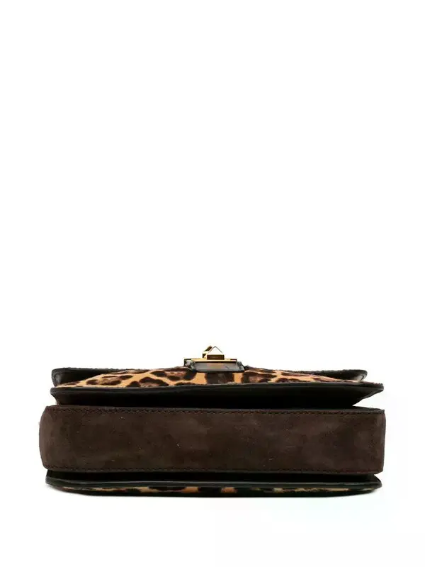 Valentino Garavani Pony Hair Leopard Print Shoulder Bag