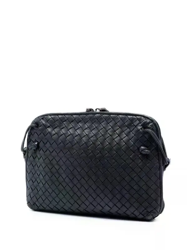 Bottega Veneta Nappa Intrecciato Nodini Crossbody Bag - Black