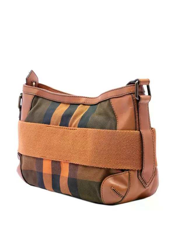 Burberry Mega Check Canvas And Leather Belted Crossbody Bag