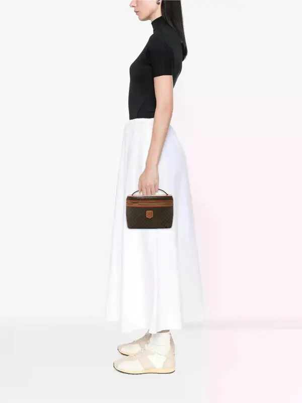 Celine Macadam Coated Canvas Vanity Bag