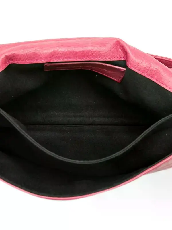 Balenciaga Lambskin Leather Motocross Giant 12 Envelope Clutch Bag - Pink