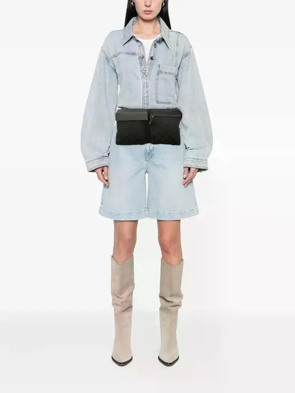 Gucci Gg Canvas Double Pocket Belt Bag