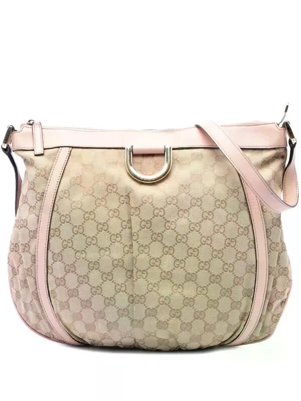 Gucci Gg Canvas Abbey D Ring Crossbody Bag - Pink