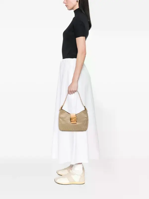 Fendi Zucchino Canvas Shoulder Bag
