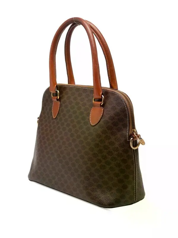 Celine Macadam Coated Canvas Dome Satchel
